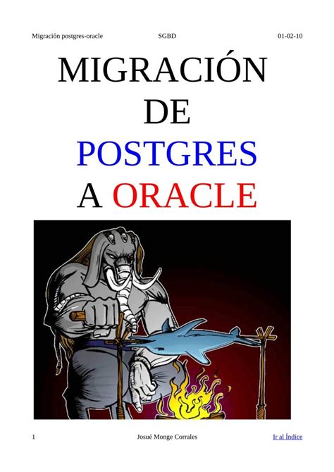 Pdf De Programación Migración De Postgres A Oracle