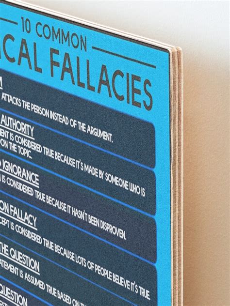 Common Logical Fallacies Chart Mounted Print For Sale By Jack Curtis Redbubble