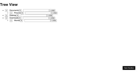 Tree View Example Codesandbox