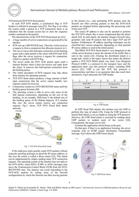 do s and d dos attacks at osi layers pdf