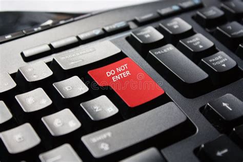 Keyboard Do Not Enter Stock Photo Image Of Black Coming