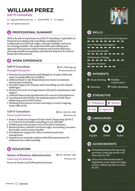 10 Sap Fi Consultant Resume Samples And Templates For 2025