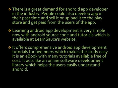 PPT Android Application Development Tutorial PowerPoint Presentation