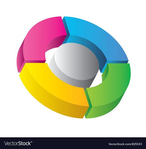 3d Diagram Royalty Free Vector Image Vectorstock