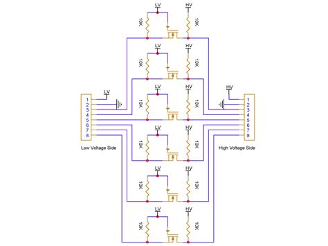 6 Channel Bi Directional Logic Level Converter Fares PCB