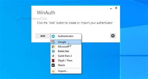 Winauth Is A Microsoft Or Google Authenticator Alternative For Windows