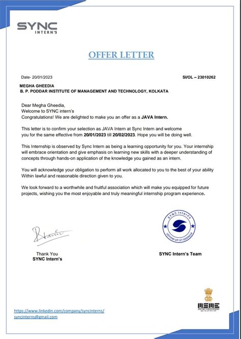 Megha Gheedia On Linkedin Syncintern Syncinterns 12 Comments