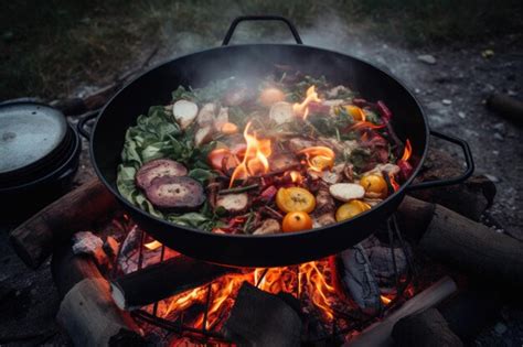 premium ai image campfire cookbook filled with recipes for camping and outdoor adventure
