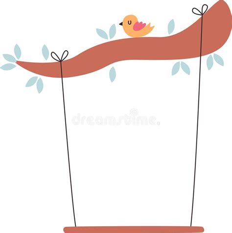 Swing On Tree Twig Stock Vector Illustration Of Summer 307522733