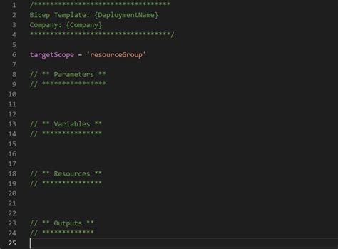 Bicep File Template Vs Code Snippet Andrew Wilson