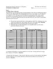 GG Engineering Geology Lab Groundwater Surfacewater Pdf Engineering Geology