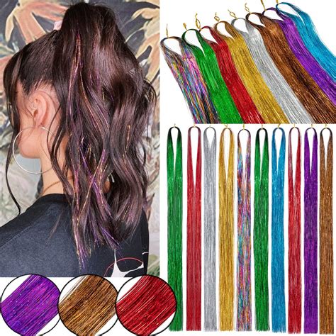 Benehair Hair Tinsel 48 1200 Strands Sparkling Party Tinsel Hair