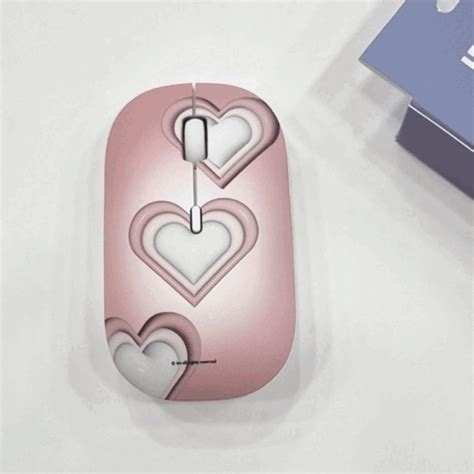 [인기상품] 핑크하트 무선마우스 마우스 무소음 Ubs포트 에이블리