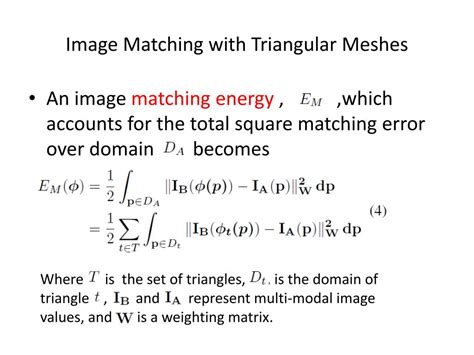 Ppt Non Rigid Registration Of 3d Surface By Deformable 2d Triangular Meshes Powerpoint