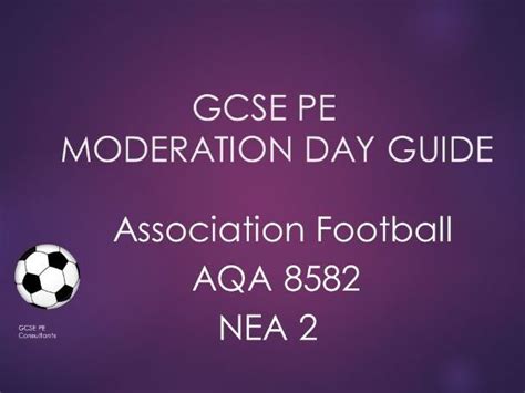Gcse Pe Moderation Day Guide Football Nea2 Aqa Teaching Resources