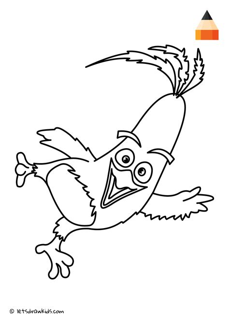 Coloring Page Angry Birds Chuck Chuck Angry Birds Angry Birds