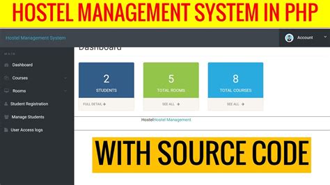 Hostel Management System Using Php Mysql Database With Source Code Youtube