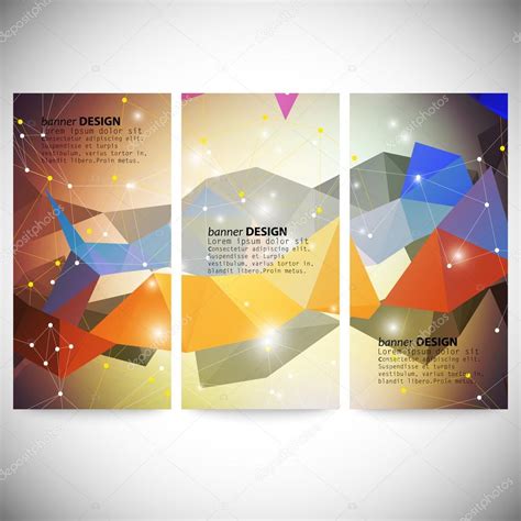 Set With Polygonal Abstract Shapes Circles Lines And Triangles Triangle Design Vector