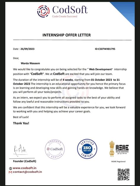 warda waseem on linkedin codsoft webdevelopment internship