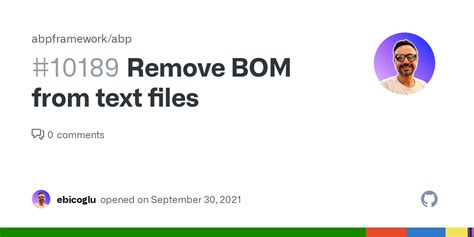 remove bom from text files · issue 10189 · abpframework abp · github