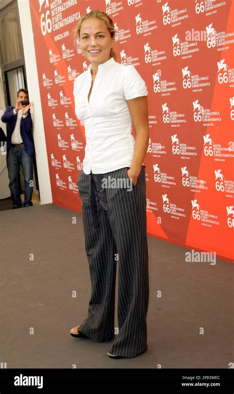 Italian Screenwriter Ludovica Rampoldi Poses During A Photo Call For