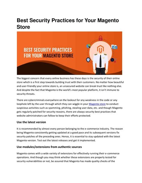 Ppt Best Security Practices For Your Magento Store Powerpoint Presentation Id 8266926
