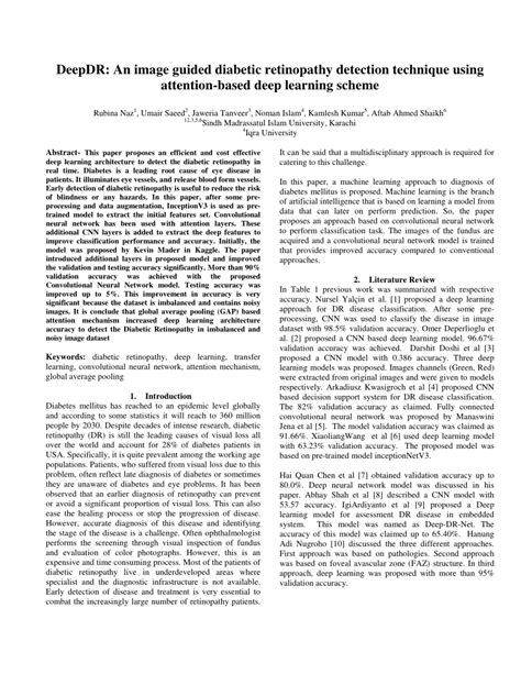 Pdf Deepdr An Image Guided Diabetic Retinopathy Detection Technique Using Attention Based