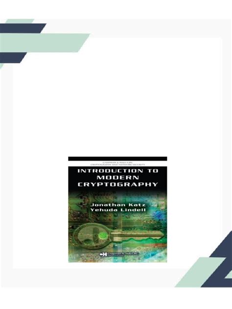 Introduction To Modern Cryptography 2nd Edition By Jonathan Katz