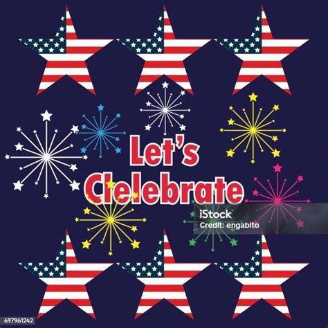 미국 독립 기념일 7 월 포스터 레드 블루 화이트 플래그의 4 벡터 일러스트 레이 션 4에 대한 스톡 벡터 아트 및 기타 이미지 4 7월 7월 4일 Istock