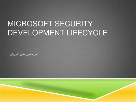 Ppt Microsoft Security Development Lifecycle Powerpoint Presentation Id 2930010