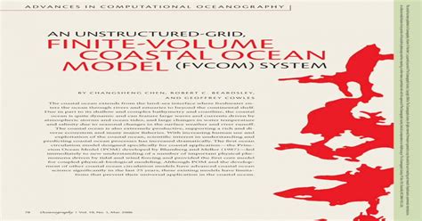 Pdf Oceanography Coastal Ocean Model Fvcom System Dokumentips