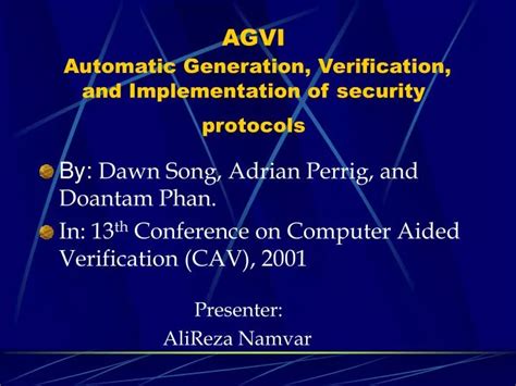 Ppt Agvi Automatic Generation Verification And Implementation Of