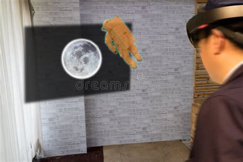 Iot Industry 4 0 Concept Industrial Engineer Blurred Using Smart Glasses With Augmented Mixed