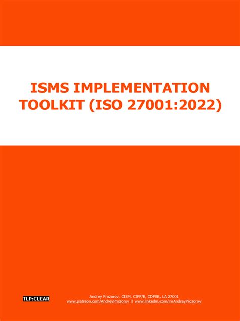 Isms Implementation Toolkit Iso 27001 2022 240624 164559 Pdf Information Security Risk