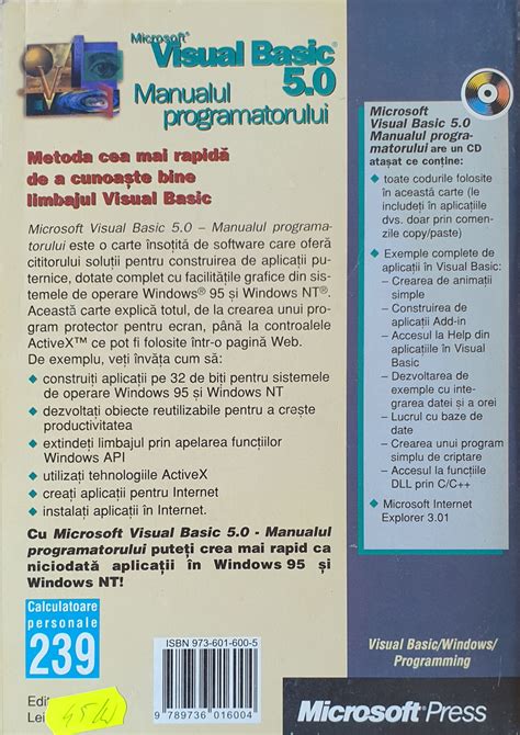 Microsoft Visual Basic 5 0 Manualul Programatorului John Clark Craig