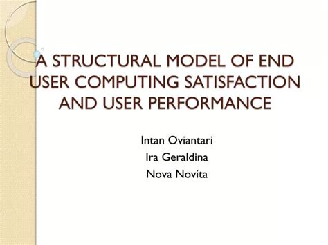Ppt A Structural Model Of End User Computing Satisfaction And User Performance Powerpoint