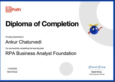 Ankur Chaturvedi On Linkedin Successfully Completed Uipath Rpa