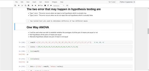 Statistics Datascience Hypothesistesting Twosampletest Onewayanova