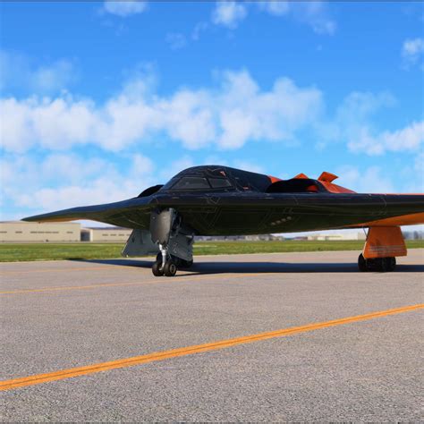 B 2 Spirit Stealth Bomber As It Performs A Powerful Runway Takeoff In