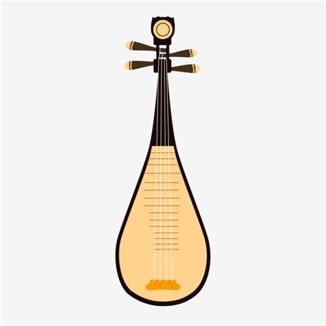 手繪風可愛卡通音樂節樂器之琵琶元素 手繪 可愛 卡通素材圖案，psd和png圖片免費下載