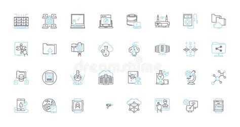 World Science Linear Icons Set Technology Chemistry Astronomy Geology Biology Physics