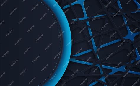 Premium Vector Blue Overlapping Shapes Background
