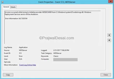 SCCM Distribution Point Windows Deployment Services Error XC