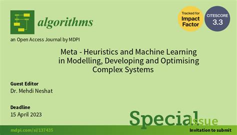 PDF Special Issue Meta Heuristics And Machine Learning In Modelling