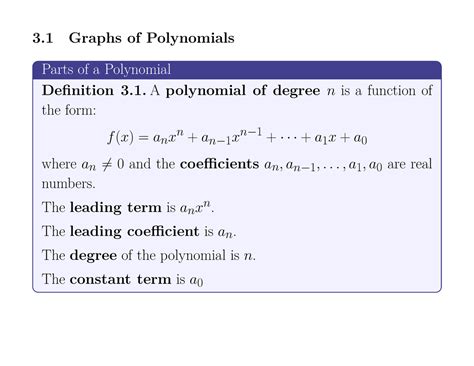 Graphs Of Polynomials Precalculus Math 02 3 Graphs Of Polynomials