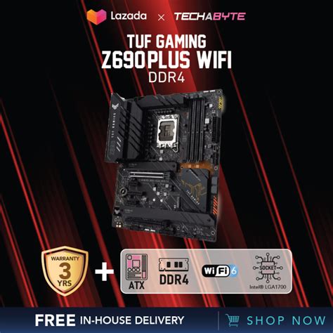 ASUS TUF Gaming Z690 PLUS WIFI Full ATX DDR4 Motherboard Lazada Singapore