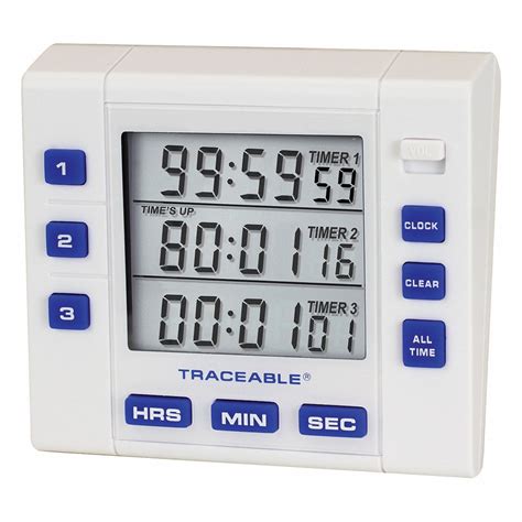 Traceable 1 In X 3 In X 3 14 In 1 In Overall Dp Alarm Timer 8urj6