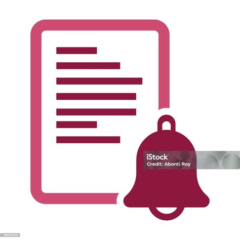 File Notification Alert Notify Icon Stock Illustration Download Image Now Alarm Bell