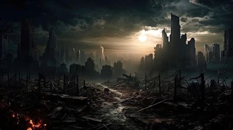 Premium Ai Image Zombie Apocalypse Cityscape