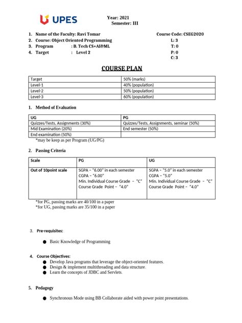 Course Plan Theory V2 Aiml Pdf Class Computer Programming